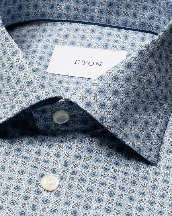 Eton Slim Fit Geometric Shirt