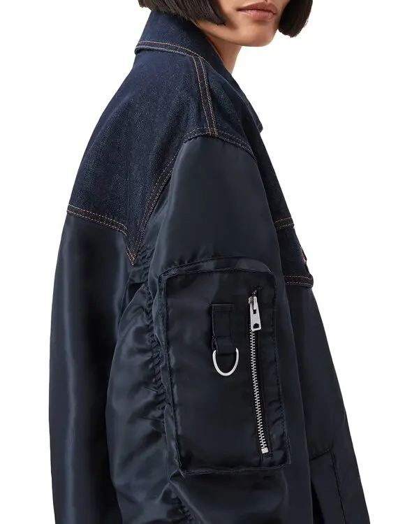 ALLSAINTS Verity Bomber Jacket - Navy Blue