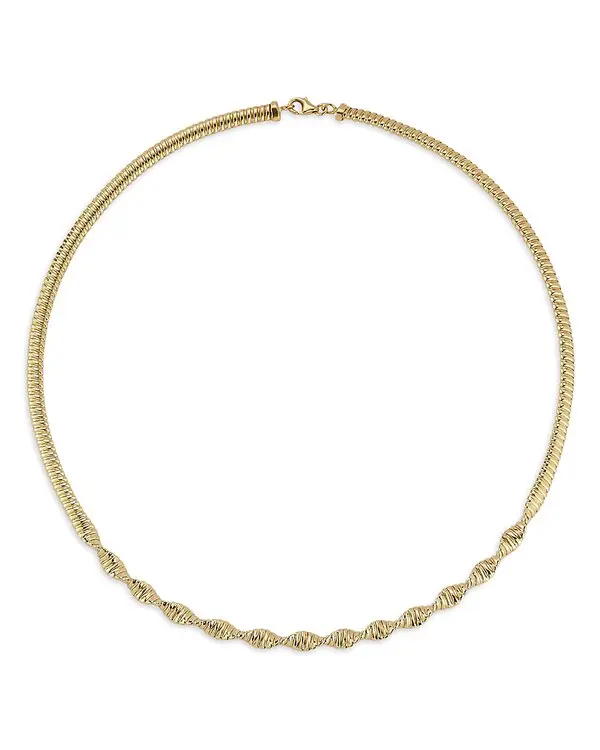 Bloomingdale'S 14k Yellow Twisted Tubogas Collar Necklace - Gold