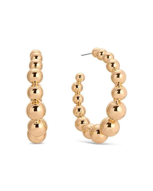 Ettika Bubble Graduated Medium Hoop Earrings - Gold