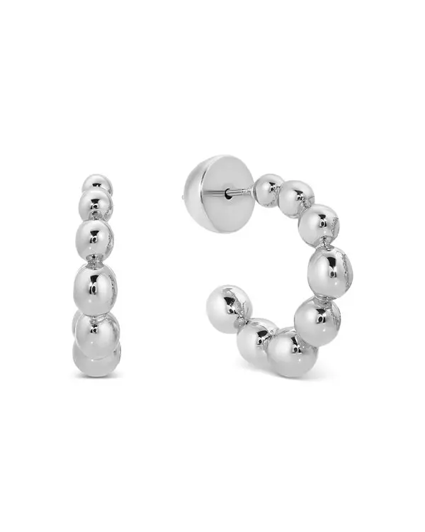 Ettika Bubble Huggie Hoop Earrings - Silver