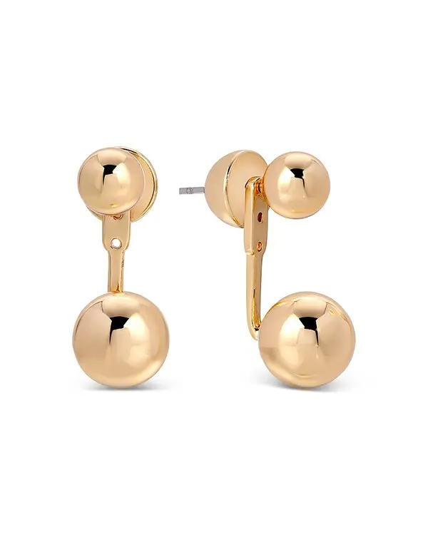 Ettika Bubble Front & Back Earrings - Gold