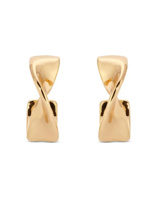 Ettika Twist Square Hoop Earrings - Gold