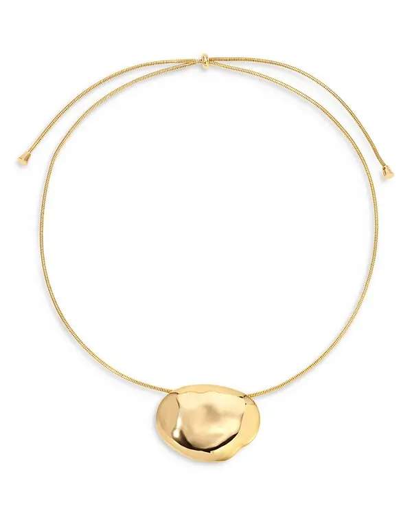 Ettika Molten Metal Adjustable Pendant Necklace - Gold