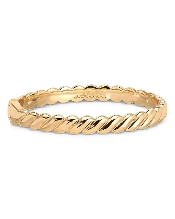 Ettika Twisted Stacking Bangle Bracelet - Gold