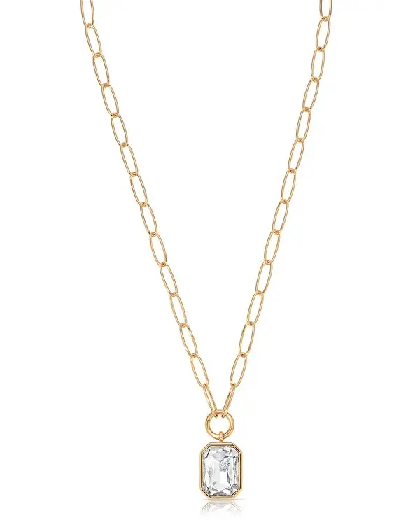 Ettika Stone Bezel Deco Pendant Necklace - Gold