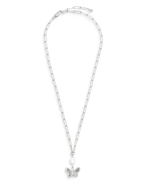 Ettika Interlocking 18k Plated Chain Necklace - Silver