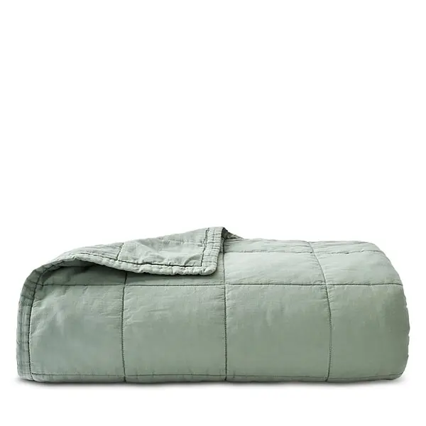 CHRISTY Laundered Cotton Bedspread, Full/queen - Sage Green