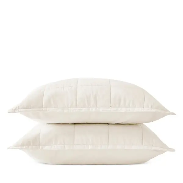 CHRISTY Laundered Cotton Euro Sham, Pair - Cream