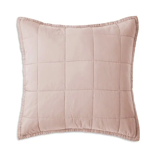 CHRISTY Laundered Cotton Euro Sham, Pair - Pink