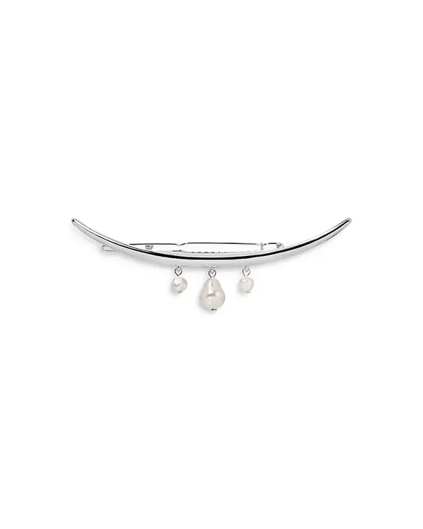 Ettika Imitation Pearl Mermaid Barrette - Silver