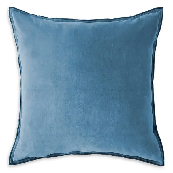 CHRISTY Harewood Reversible Cotton Velvet Euro Sham, Pair - Blue