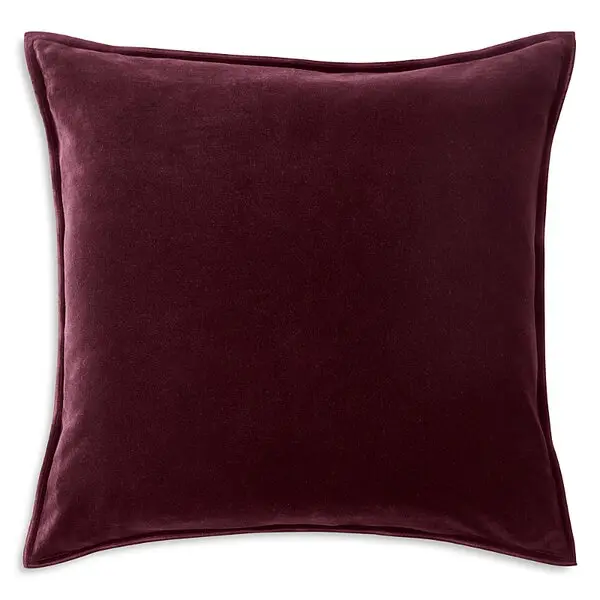 CHRISTY Harewood Reversible Cotton Velvet Euro Sham, Pair - Fig