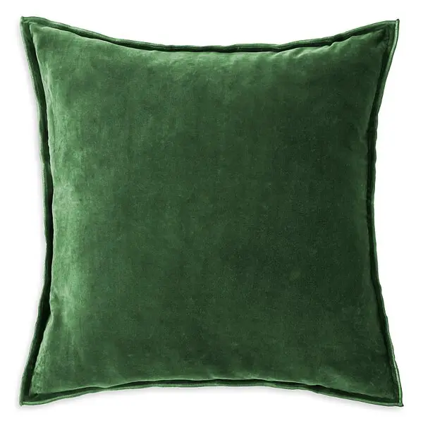 CHRISTY Harewood Reversible Cotton Velvet Euro Sham, Pair - Sage Green
