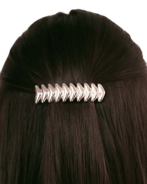 Ettika Moderna Chevron Hair Clip - Silver