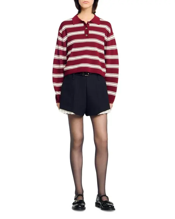 Sandro Striped Rugby Shirt