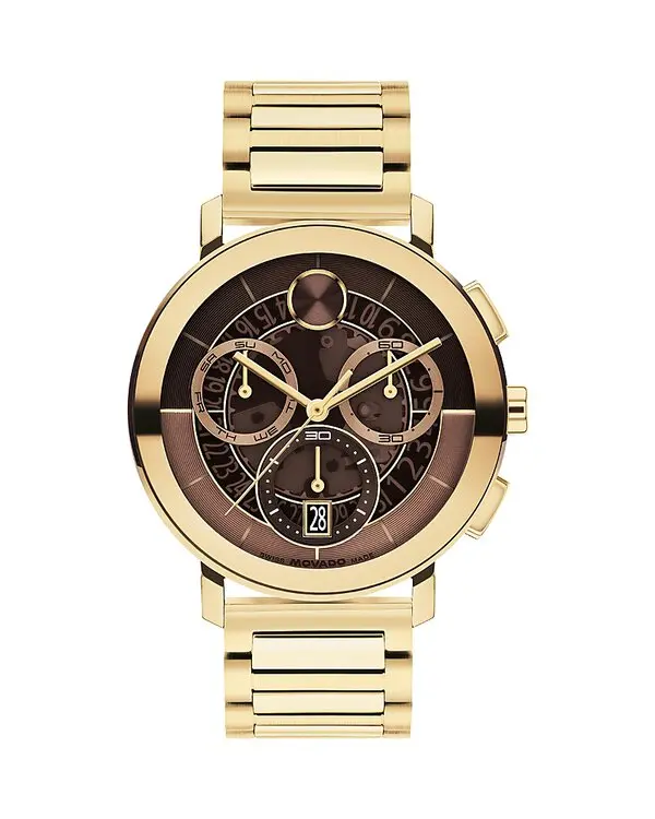 Movado Bold Evolution 2.0 Chronograph Watch - Brown/gold