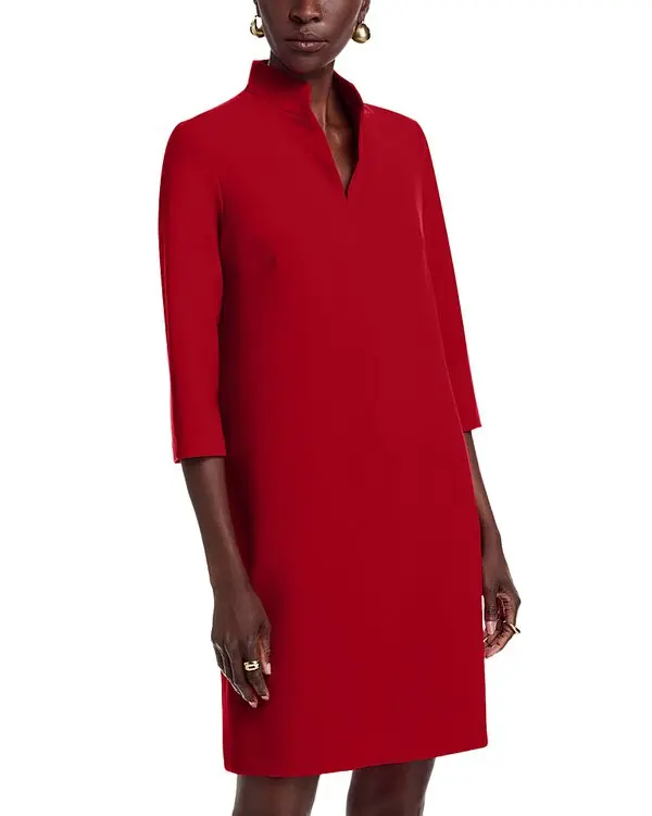 Caroline Rose Taylor Dress - Deep Red