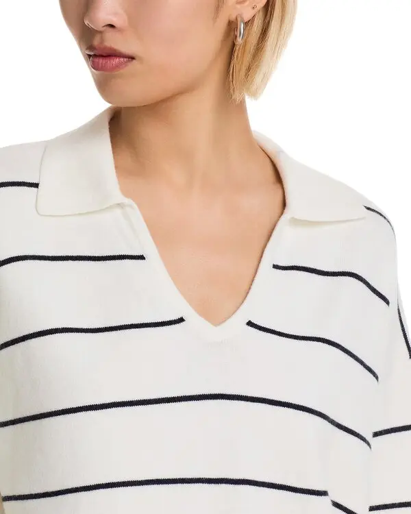 French Connection Sloane Striped Sweater - Summer White/marine