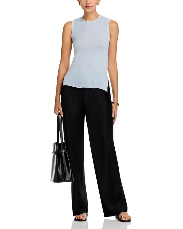 Majestic Filatures Crewneck Sleeveless Top - Ocean