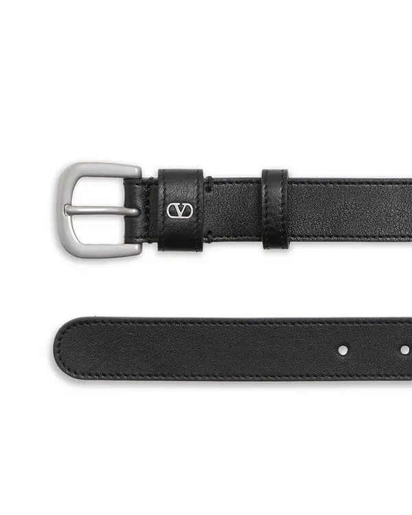 Valentino Garavani Vlogo Leather Belt
