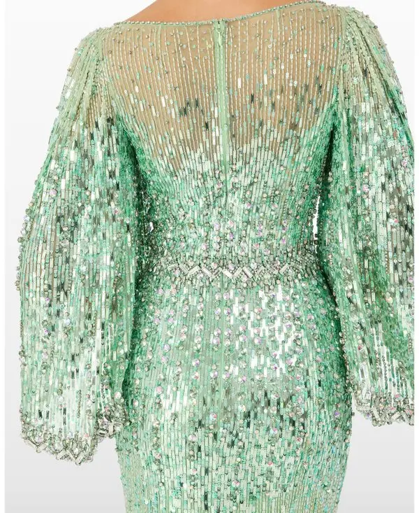 Jenny Packham Ines Sequin-embellished Gown - Eucalyptus