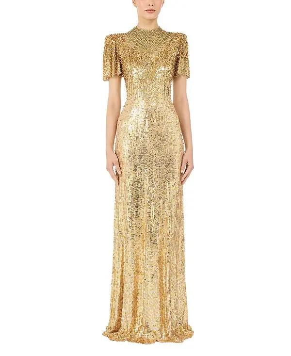 Jenny Packham Jourdain Sequin-embellished Gown - Illusion