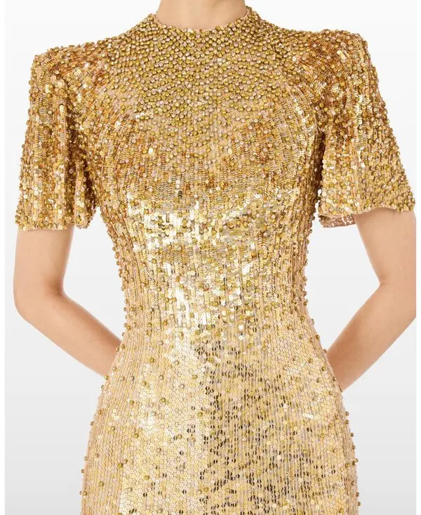 Jenny Packham Jourdain Sequin-embellished Gown - Illusion