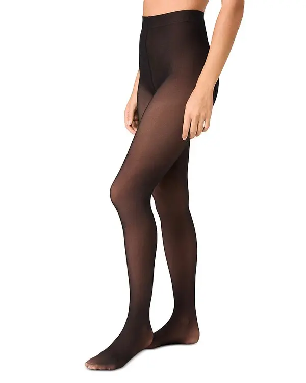 STEMS Skin Illusion Sheer Effect Tights - Beige/black