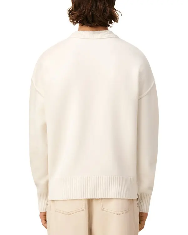 Ami Adc Crewneck Sweater - Off White/red