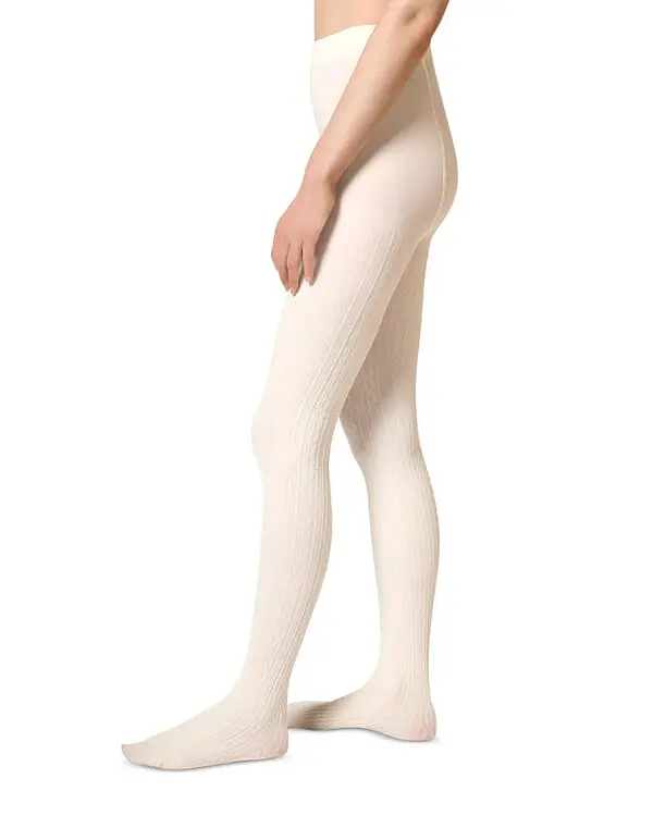 STEMS Cable Knit Tights - Ivory