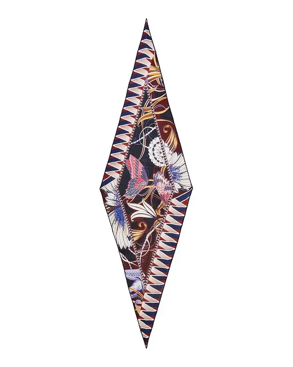 FERRAGAMO Giada Diamond Scarf - Navy