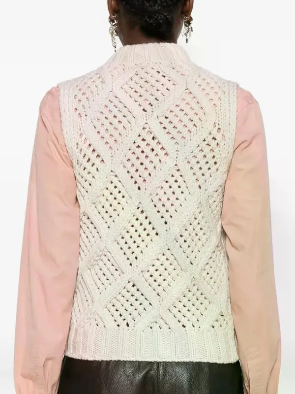 Eleventy Cable-knit Sleeveless Top