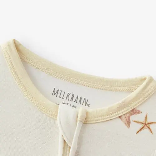 MILKBARN Luxe Stretch Zipper Pajama - Starfish Dreams
