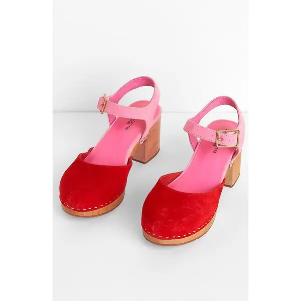 Charlotte Stone Maud Multicolor Ankle Strap Platform Clog - Vamp