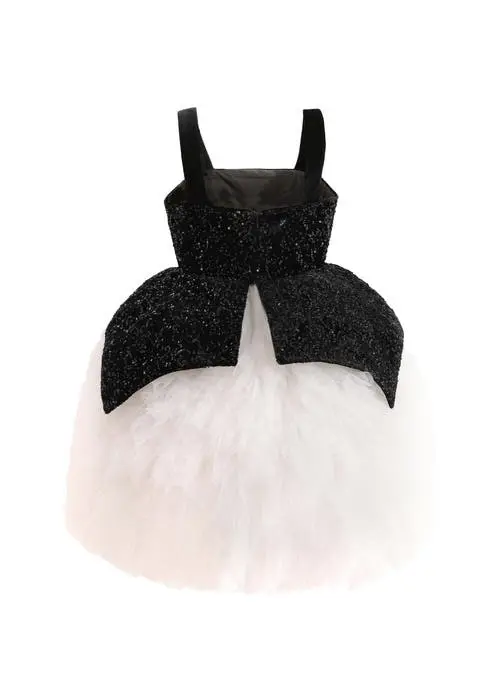 TULLEEN Glitter & Tulle Dress - Black