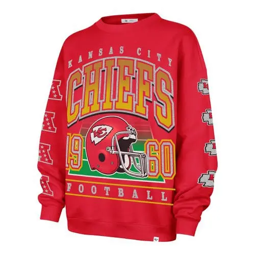 '47 Kansas City Chiefs Go Big Oversized Pullover Sweatshirt
