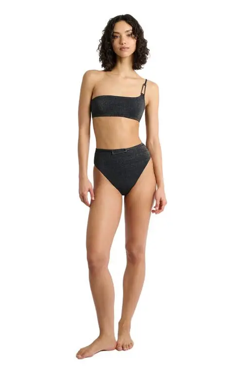 Onia Shimmer Alaia Bikini Top - Black