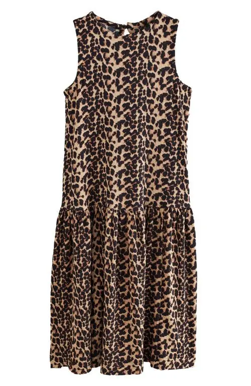 NEXT Sleeveless Drop Waist Dress - Brown