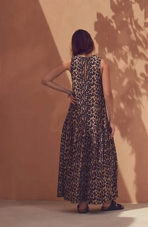 NEXT Sleeveless Drop Waist Dress - Brown