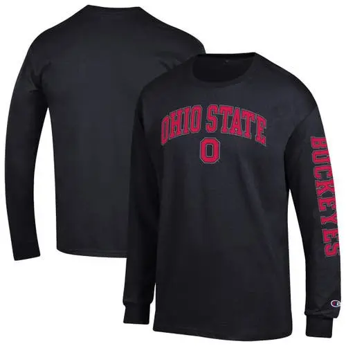 Champion Ohio State Buckeyes Arch Over Logo 2-hit Long Sleeve T-shirt - Black