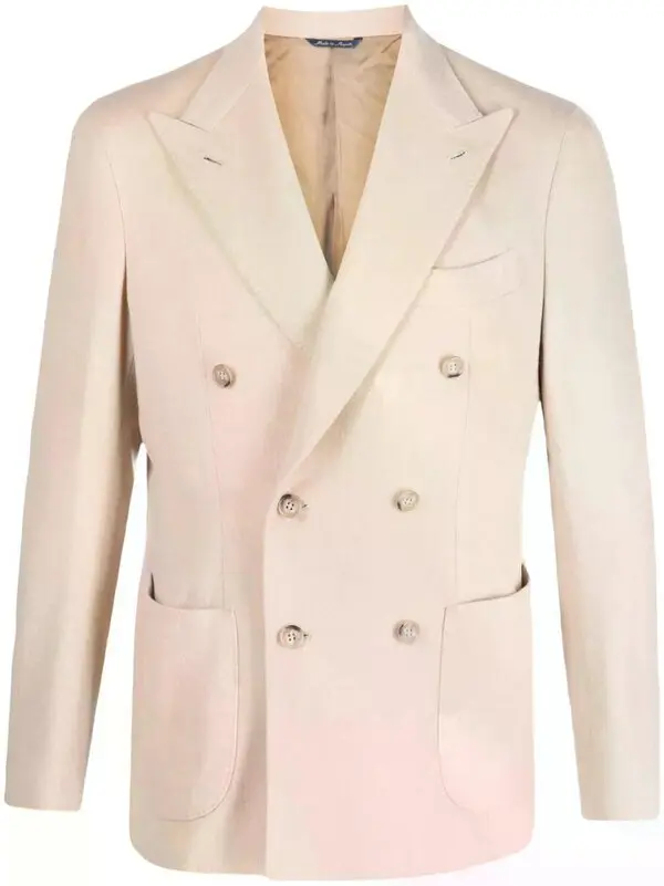 Gabo Napoli Double-breasted Camel-hair Blazer