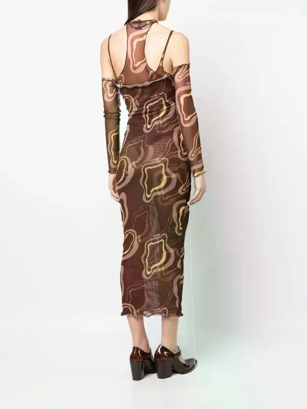 JULFER Janet Abstract-print Midi Dress