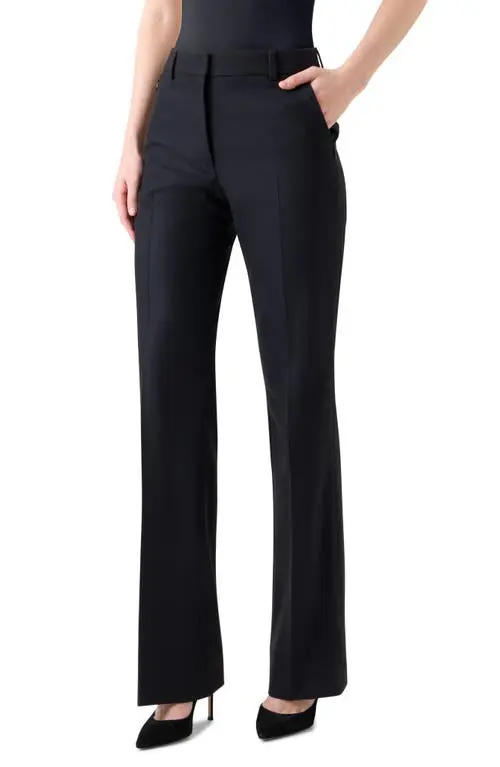 Akris Marilyn Stretch Wool Bootcut Pants