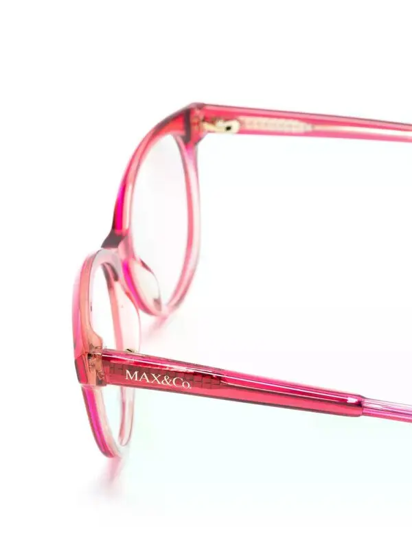 MAX&CO. Logo-engraved Round-frame Glasses