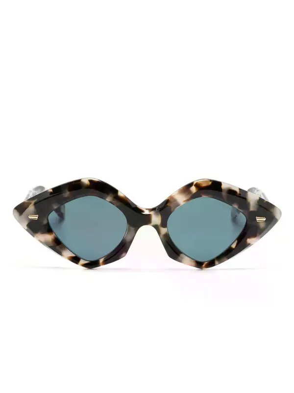CUTLER & GROSS Tortoiseshell-effect Oversize Sunglasses - Grey