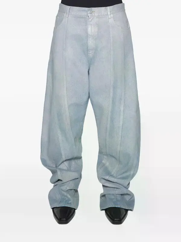 MUGLER Panneled Cotton Trousers