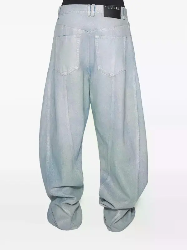 MUGLER Panneled Cotton Trousers