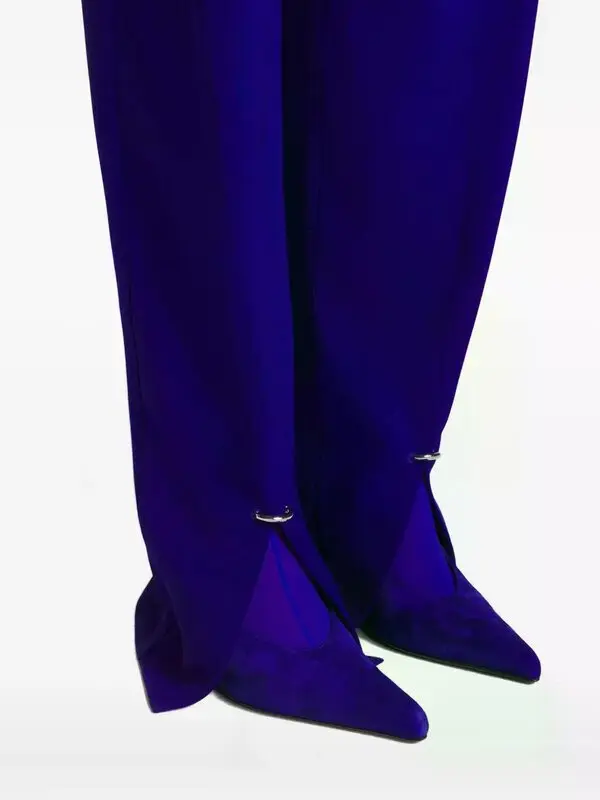 MUGLER Pleated Split-hem Trousers