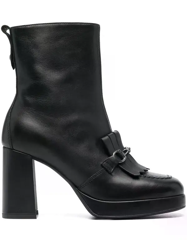 NEROGIARDINI 90mm Leather Boots With Horsebit Detail